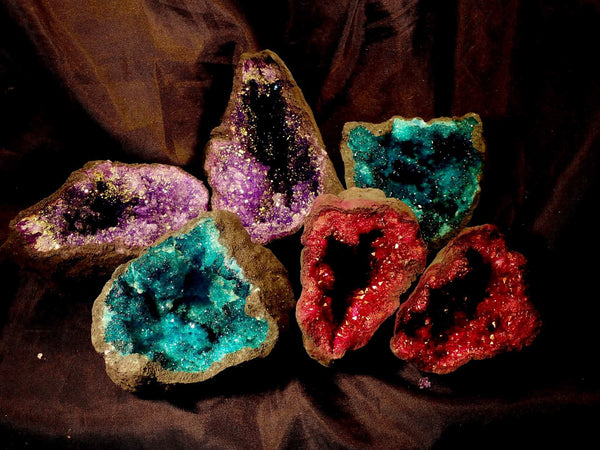 Geodes Rainbow - Dyed, Pairs [Minerals Crystals & Gemstones - Natural ...